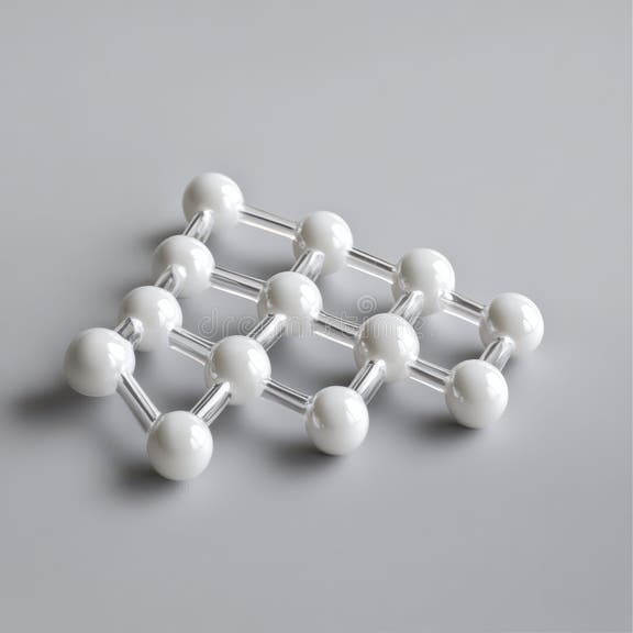 Model of Crystal Structure Made from White Spheres Stock Image - Image ...