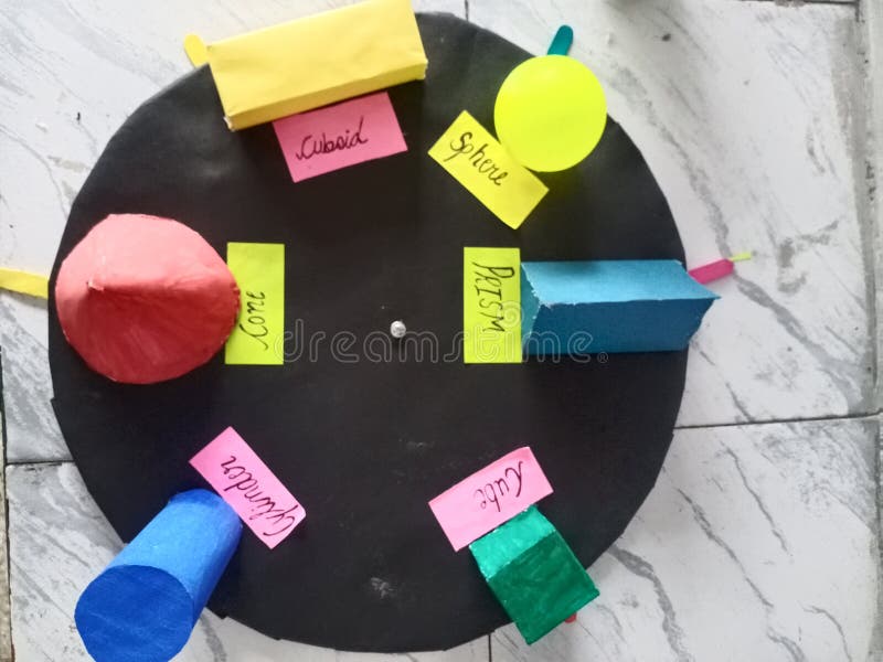 Model of 3D Shapes in Mathematics for Class 6 Onwards Stock Photo ...