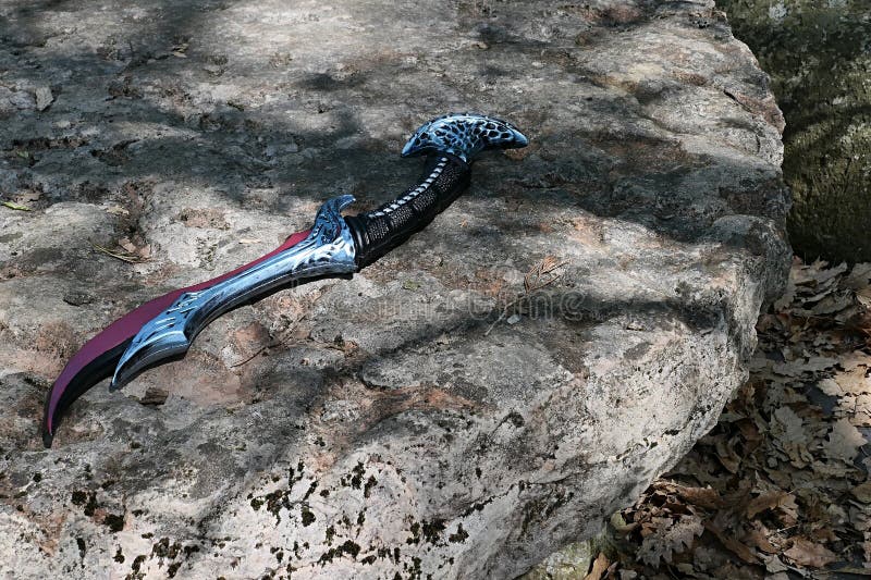 Model of Daedric Dagger from the Elder Scrolls: Skyrim Lying on Large ...