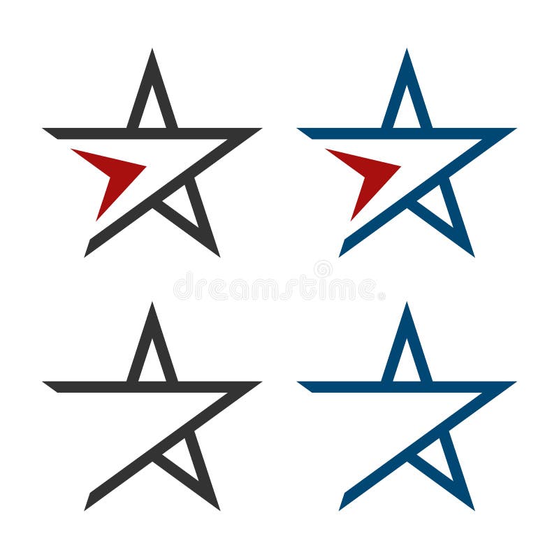 Model De Model Pentru Sigla Swoosh Stea. Vector 10 Stock Vector ...