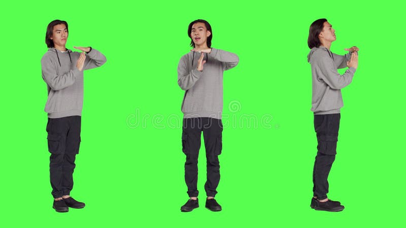 Model Does Timeout Symbol with Hands Stock Footage - Video of symbol ...