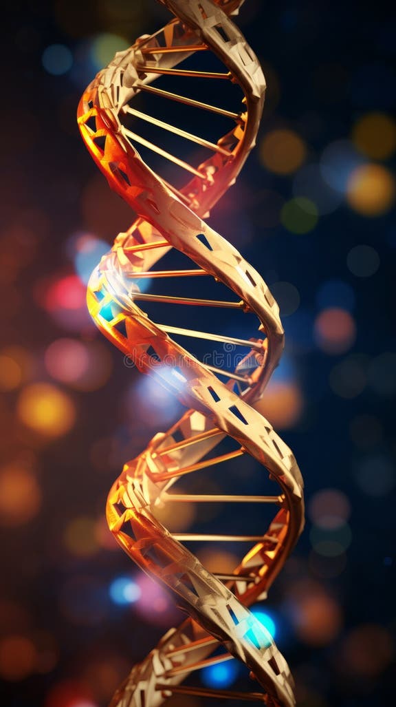 A Model of a Double-Stranded Human Cell Stock Image - Image of ...