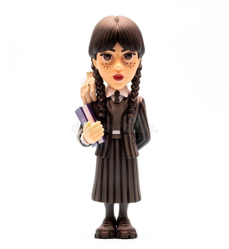 Wednesday Addams in School Uniform Editorial Photo - Illustration of ...