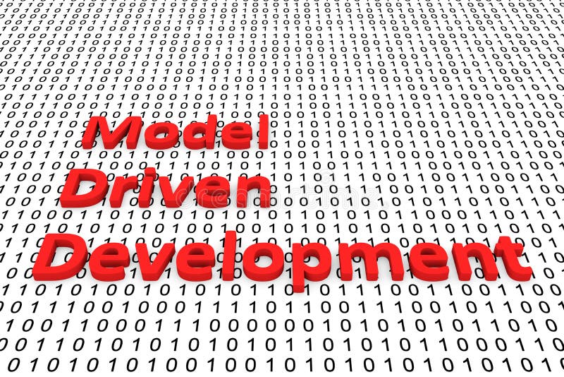 Model driven development stock illustration. Illustration of binary ...