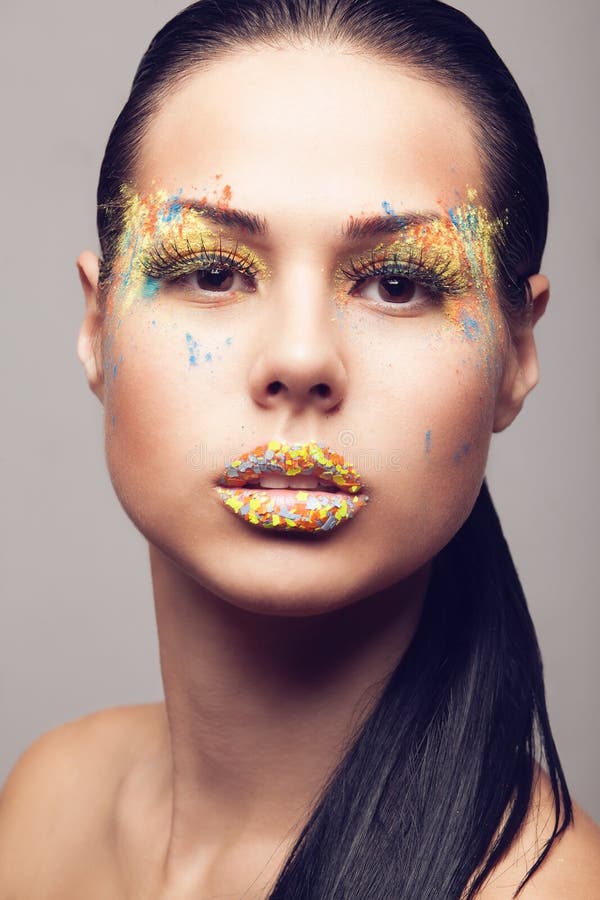 Dry colors powder stock image. Image of head, colors - 36299807