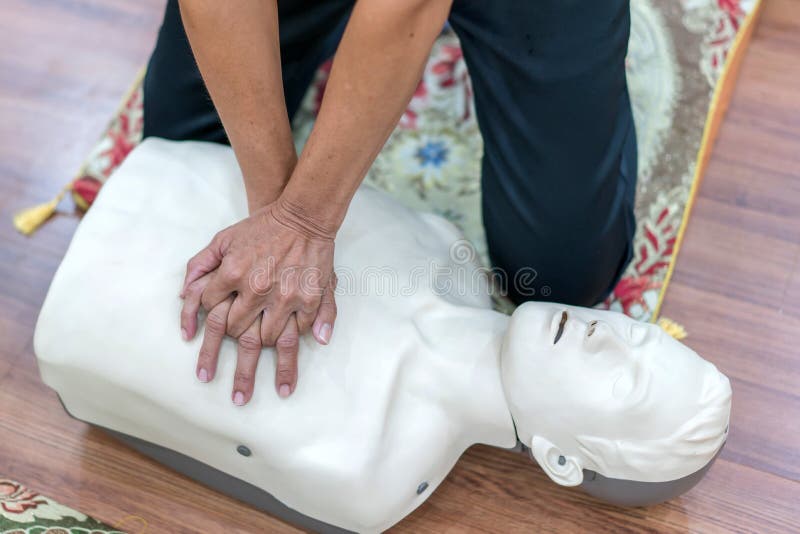 Model Dummy for CPR Training Medical in Class Stock Image - Image of ...