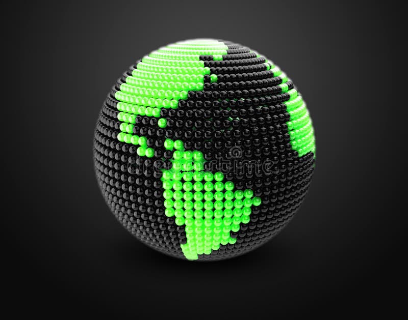 Model of Earth Made of Color Beads, Ball Stock Photo - Image of globe ...
