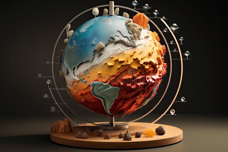 A Model of the Earth with a Wooden Base, Abstract Representations of ...