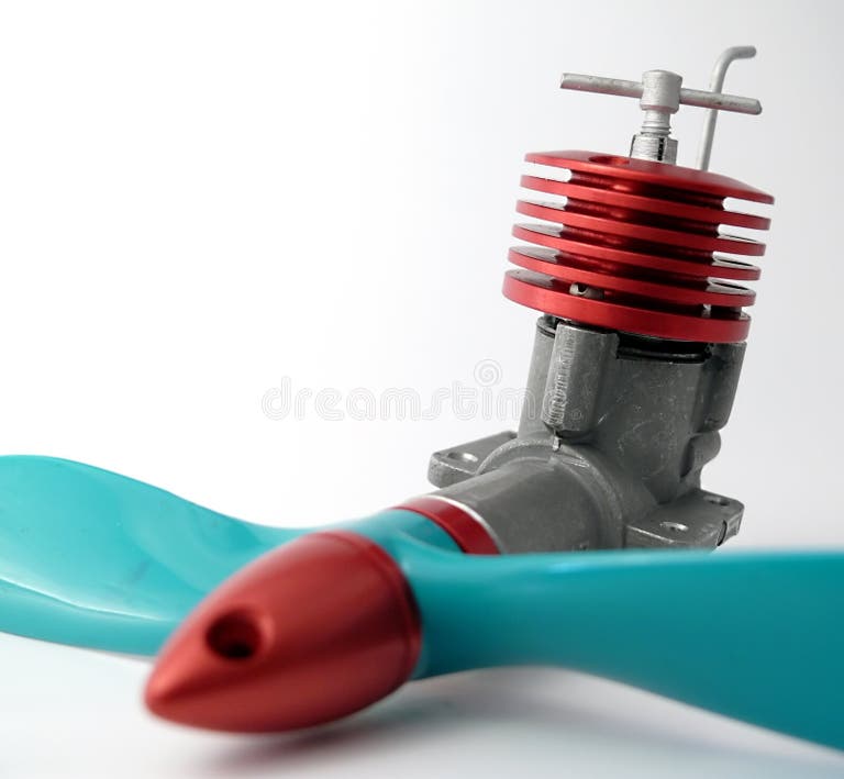 Model Engine with Propeller Stock Photo - Image of cylinder, propeller ...