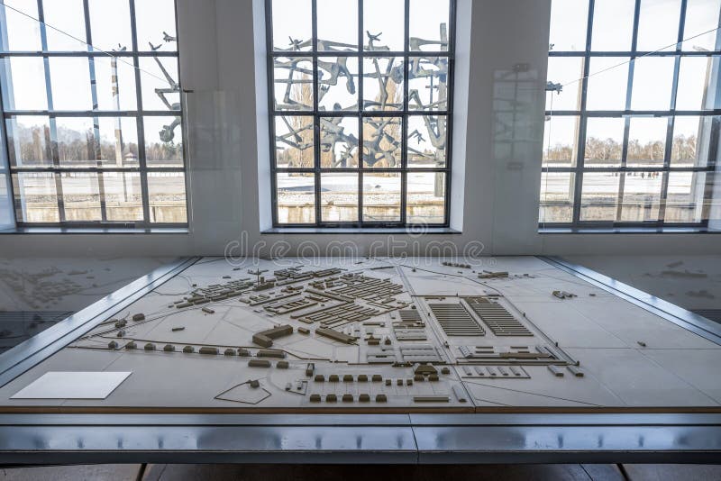 Model of Entire Dachau Complex at Peak of Operation in Dachau, Germany ...