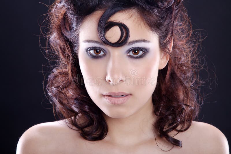 Model with extreme makeup stock image. Image of lady - 40012543