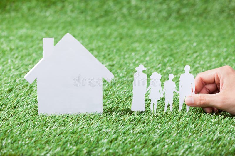 Model of family and house stock photo. Image of architecture - 50537068