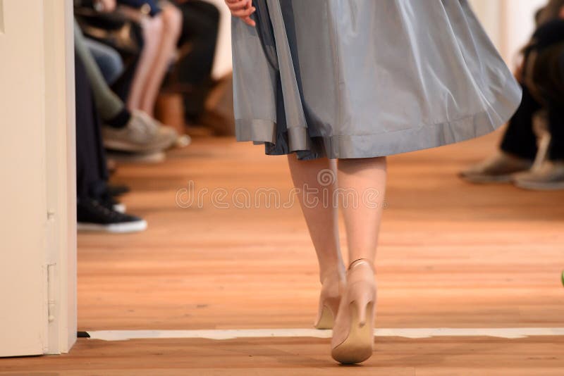 Model at Fashion Show from Behind Stock Image - Image of fafrac14, show ...