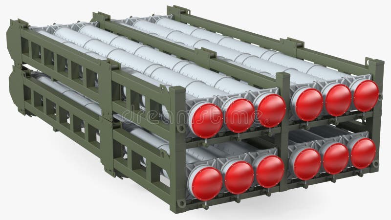 Cluster of Missile Launch Tubes with Containers Stock Illustration ...