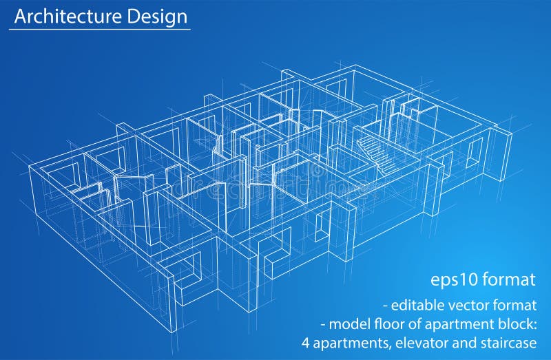Model Floor of Apartment Block. Vector Stock Vector - Illustration of ...