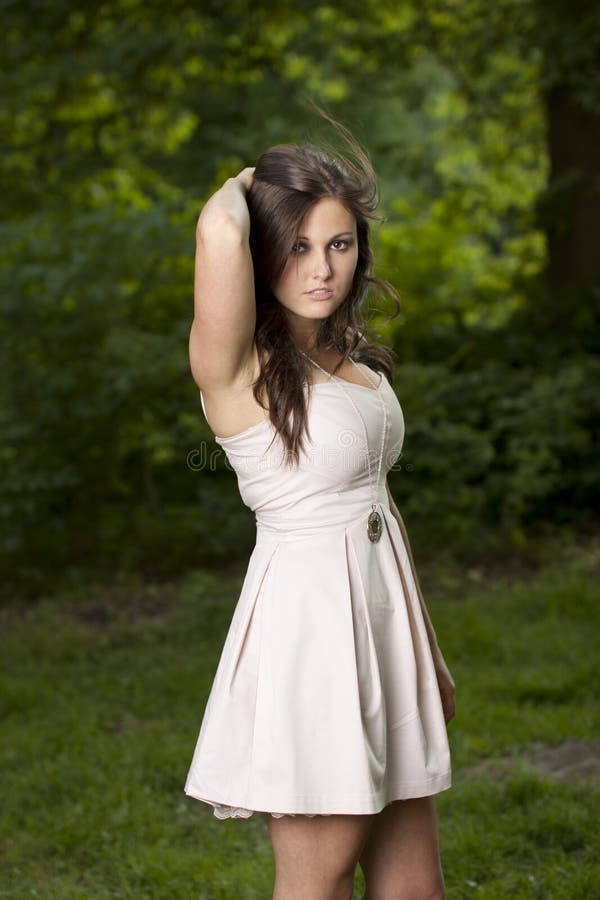 Model in the forest stock image. Image of clean, adult - 24875939