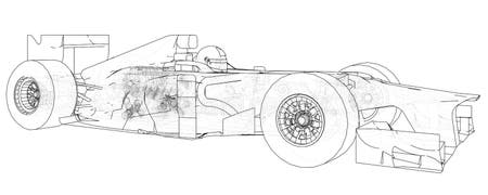 Formula One Car Drawing Stock Illustrations – 777 Formula One Car ...