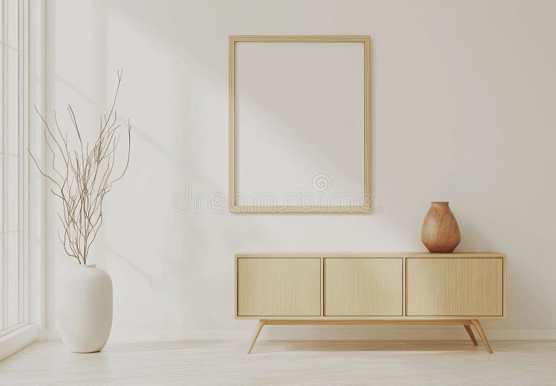 Model of Frame and Poster in Boho Style. 3D Rendering and Illustration ...