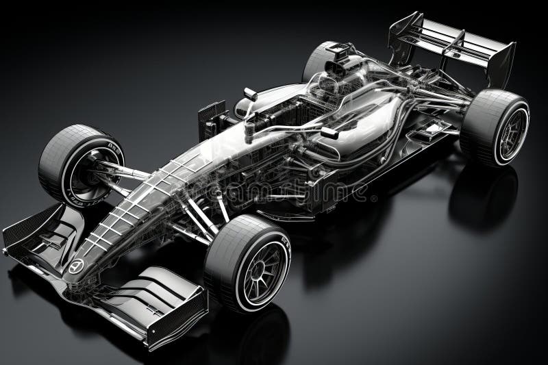 Model of a Futuristic Race Car Highlighting Advanced Engineering and ...