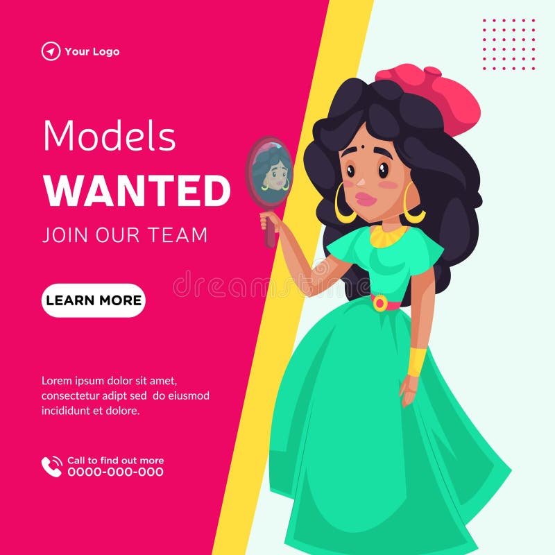 Banner Design of Models Wanted Join Our Team Stock Vector ...