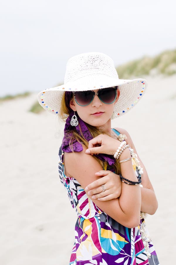 Model girl on the beach stock image. Image of sand, teen - 16887269