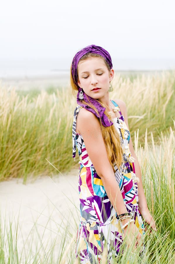Model girl on the beach stock photo. Image of nature - 16887298