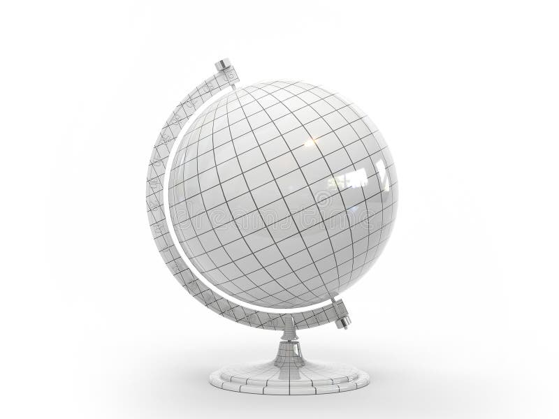 Wireframe globe stock vector. Illustration of economy - 5053008