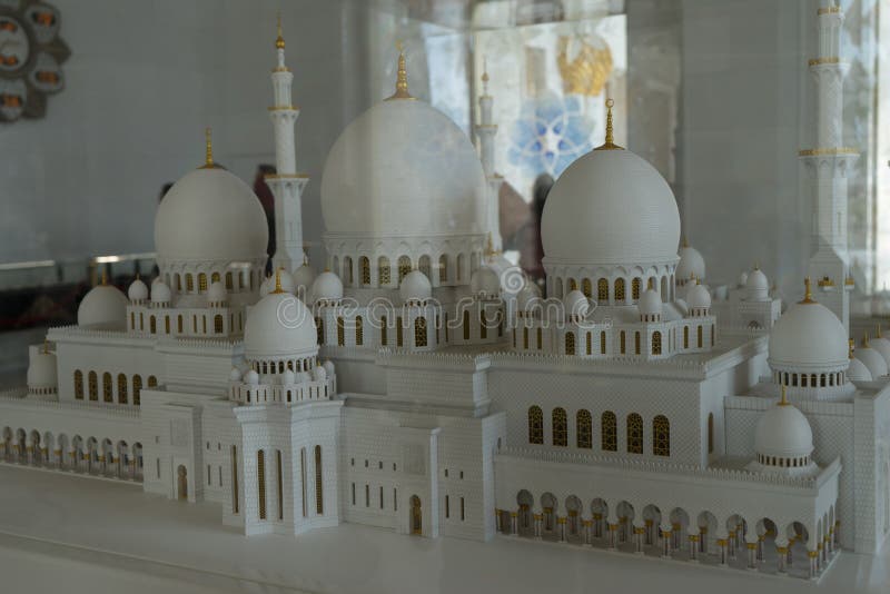 A Model of Grand Mosque Sheikh Al Zayed in Abu Dhabi Stock Image ...