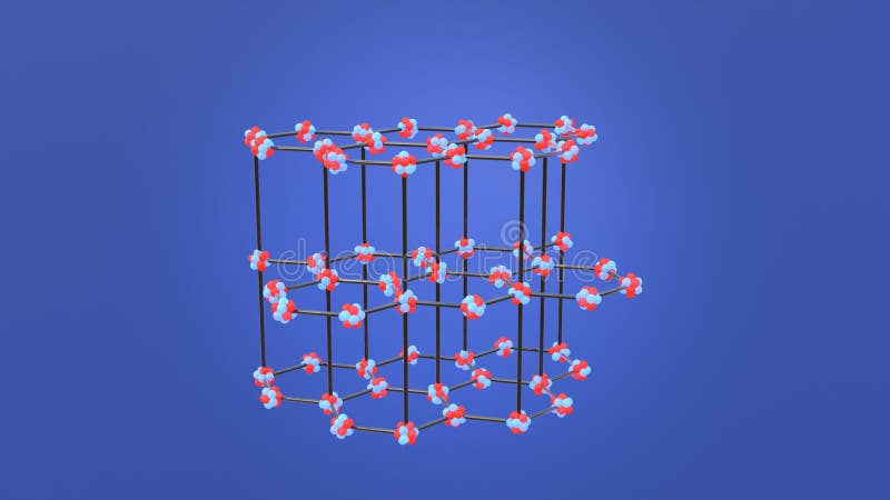 Model of Graphite Crystal Lattice 3d Illustration Stock Illustration ...
