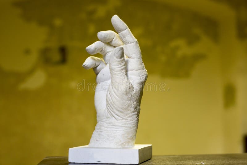 Model of hand plaster cast editorial stock photo. Image of hand - 256415608