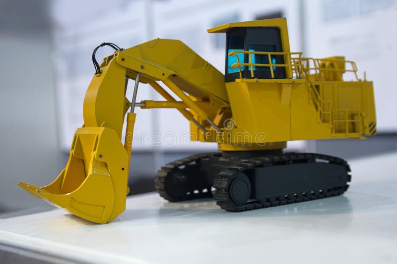 Model Heavy Excavator on the Table Stock Photo - Image of hydraulic ...