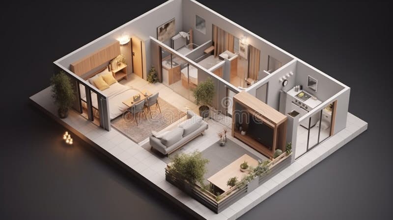 Model home. AI Generated stock photo. Image of interior - 299982950