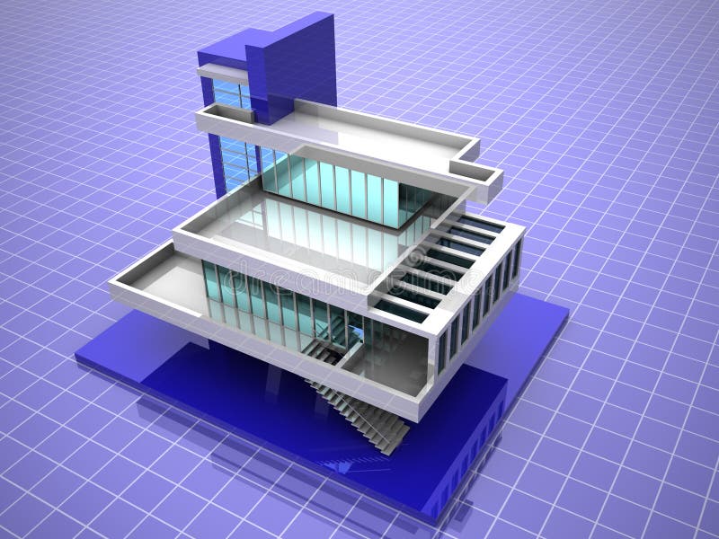Model of house stock illustration. Illustration of roof - 2982309