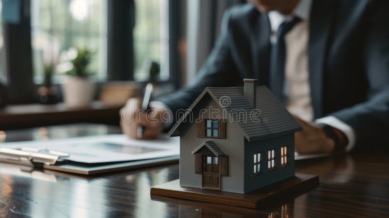 The Model House and Contract.AI Generated Image Stock Photo - Image of ...