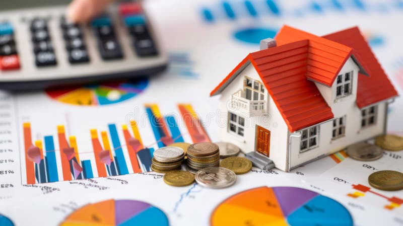 A Model House with Financial Elements..AI Generated Image Stock Photo ...