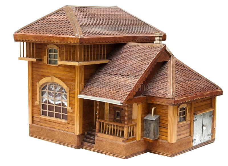 Model of the House Made of Wood Stock Image - Image of flooring, close ...