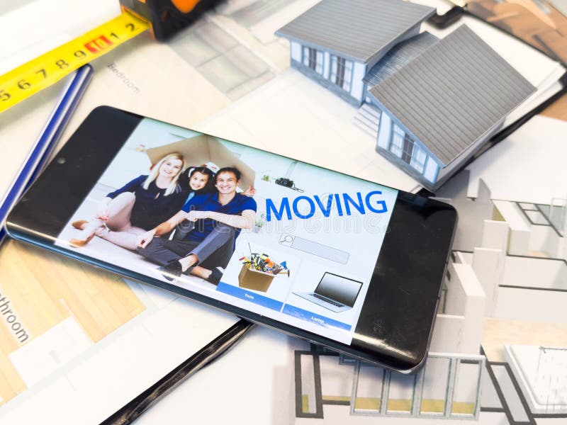 Model House and Mobile App for Moving. High Quality Photo Stock Image ...