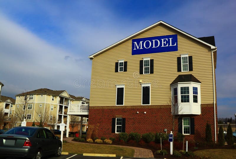 Model Home Sign stock image. Image of rental, advertise - 47906989