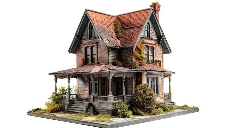 A Model of a House with a Porch, Suitable for Architectural Designs ...