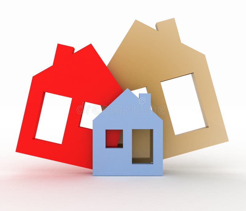 Model house symbol set stock illustration. Illustration of ...