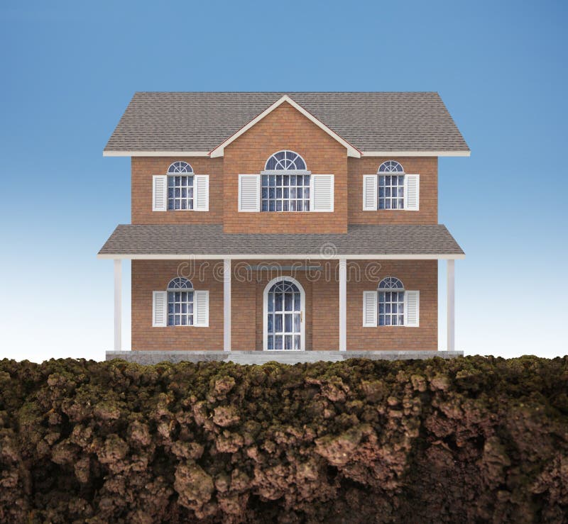 Model house wood form stock photo. Image of housing, coin - 94612104