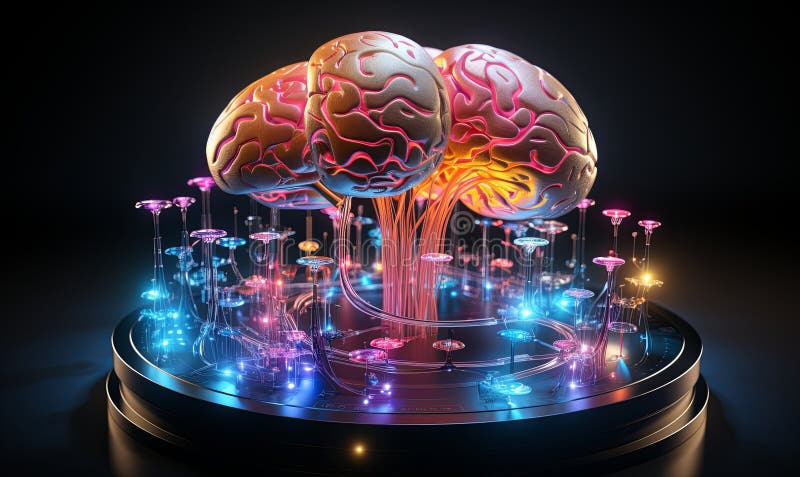 Model of the Human Brain Displayed Stock Photo - Image of learning ...
