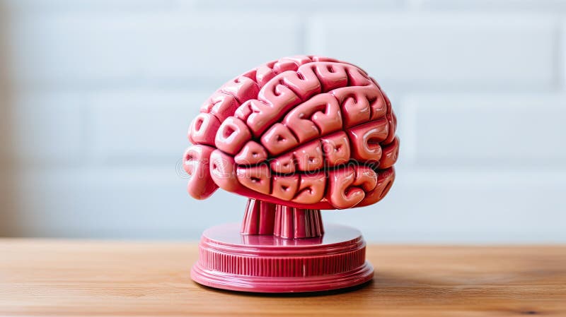 Model of human brain stock illustration. Illustration of biology ...