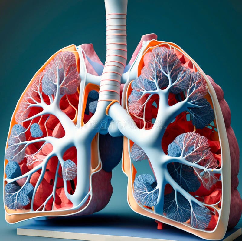 A Model of Human Lung Disease Lung Cancer and Lung, Generative AI Stock ...