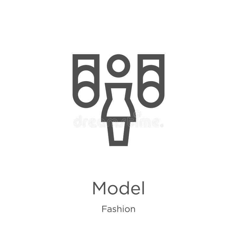 Model Icon Vector from Fashion Collection. Thin Line Model Outline Icon ...