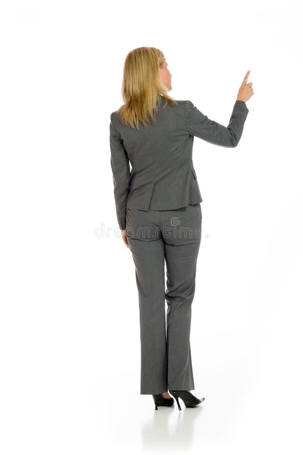 Model Isolated Back Pointing Stock Photo - Image of people, rear: 54892030