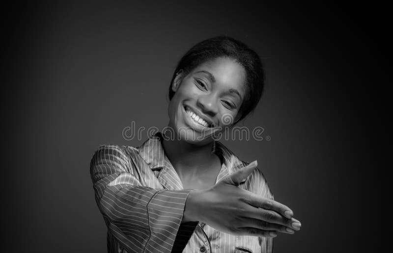 Model Isolated with Hand Shake Stock Photo - Image of negotiation ...