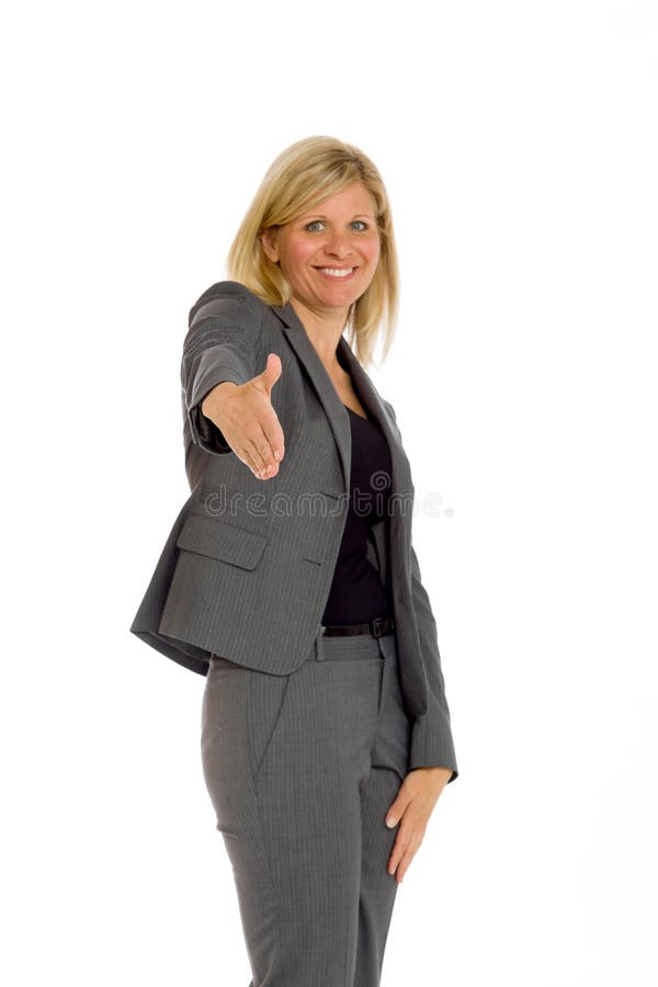 Model Isolated with Hand Shake Stock Image - Image of beautiful, cute ...