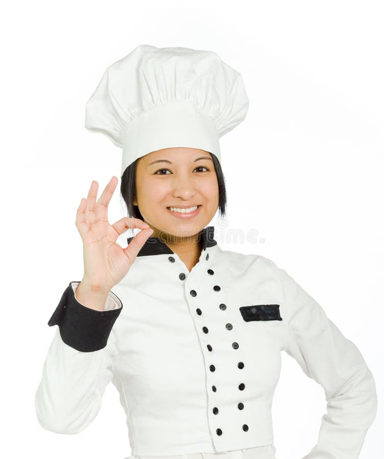 Model isolated ok sign stock image. Image of happy, cook - 54918733