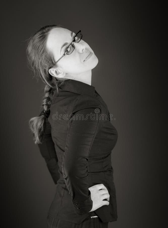 Model Isolated on Plain Background Back Turning Stock Image - Image of ...